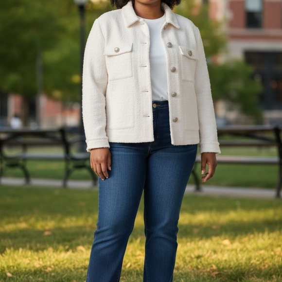 Dex | Jackets & Coats | Dex Womens Old Money Button Down Jacket 2x With ...